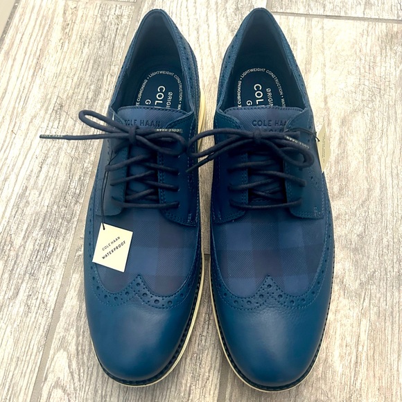 Cole Haan | Shoes | Mens Originalgrand Waterproof Leather Check Golf ...